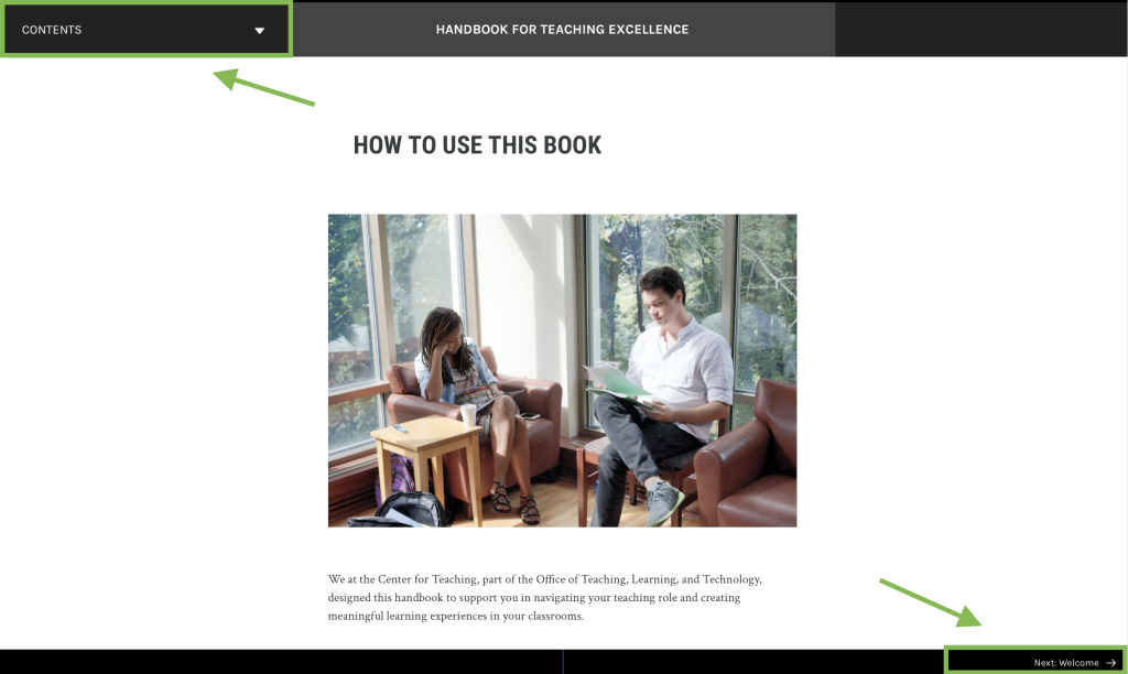 How to use this book – Handbook for Teaching Excellence